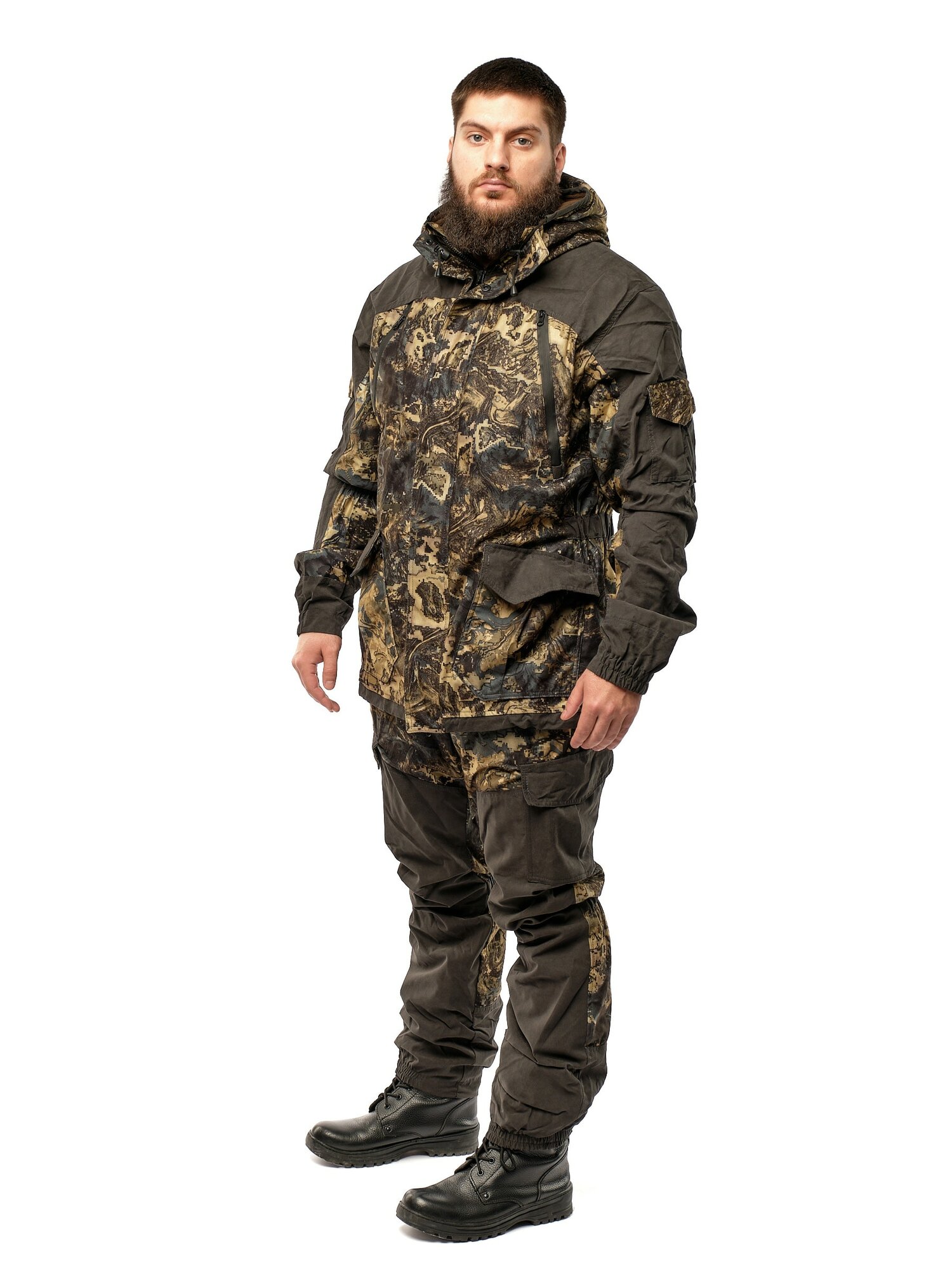 Костюм демисезонный мужской Gorka Demi Light принт 511-1, тактический походный с брюками для леса, защитный камуфляжный мужской комплект, форма спецодежды для охоты, рыбалки, туризма и работы