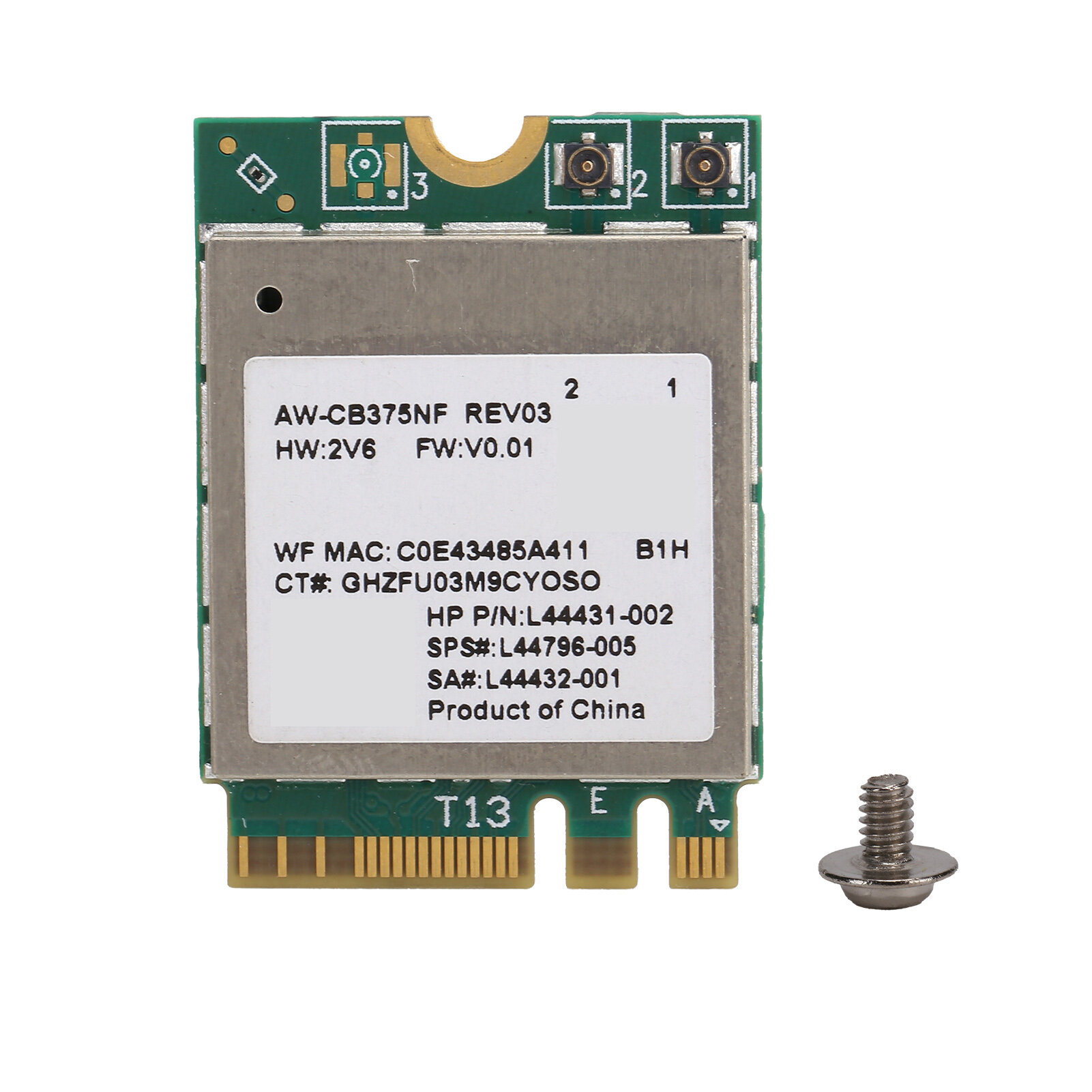 Wifi Module 2.4/5.0GHz Bluetooth 5.0 M.2 NGFF Wireless Network Card 802.11a/b/g/n/ac RTL8822CE