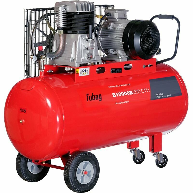 Компрессор FUBAG B10000B/270 CT11 Потребляемая мощность - 7,5 кВт Тип инструмента - Сетевой Напряжение - 380 В