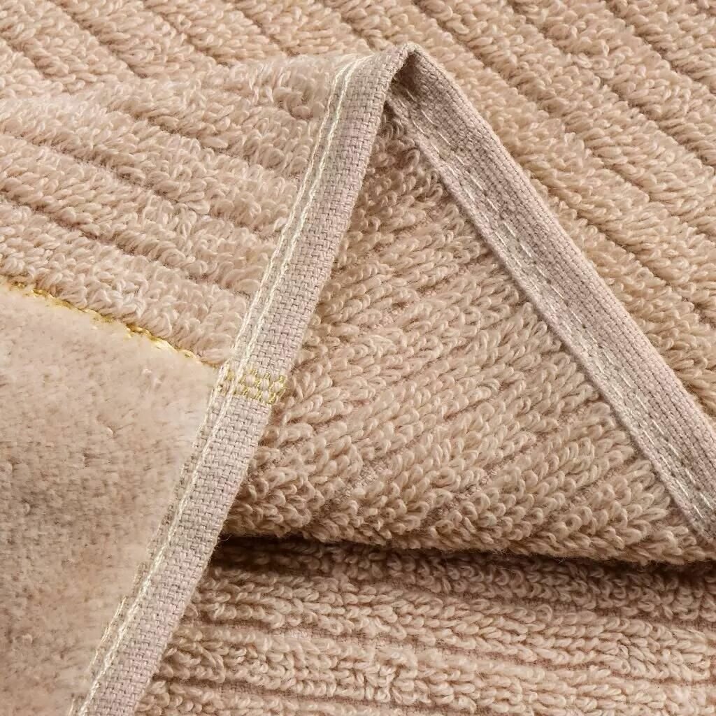 Банное полотенце КНР "Оксфорд", 50х90 см, 100% хлопок, 500 г/м2, бежевое, Узбекистан