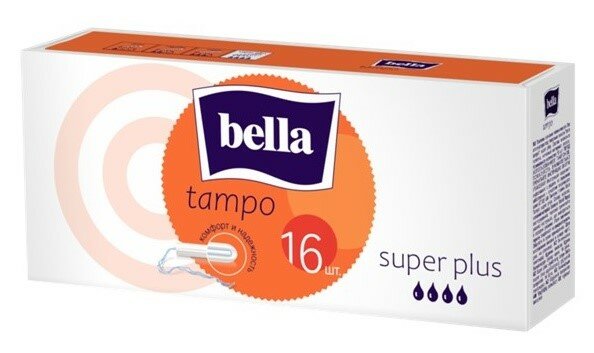 Bella tampo тампоны женские гигиенические комфорт и надежность super plus 16 шт.