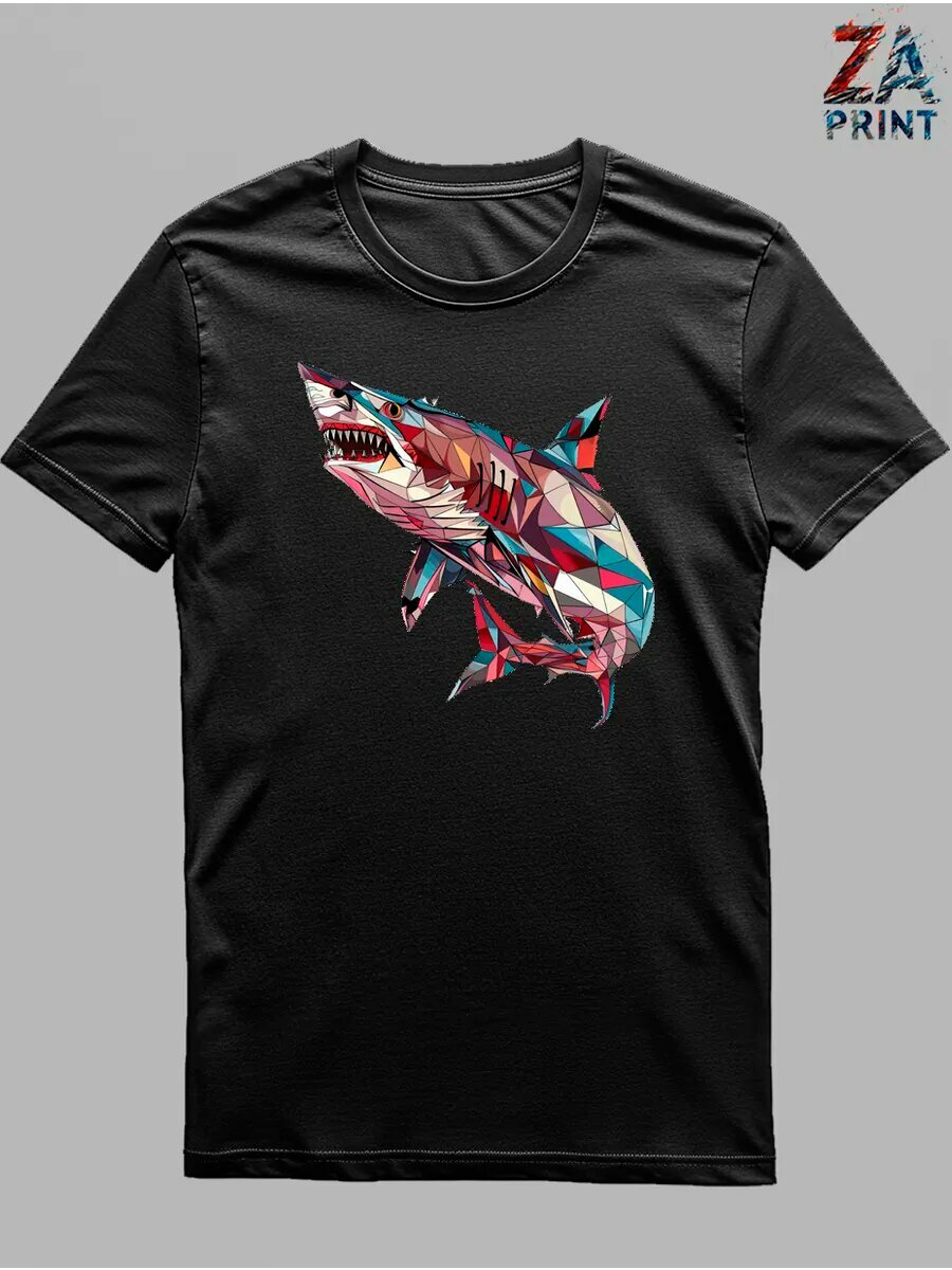 Футболка красочная акула