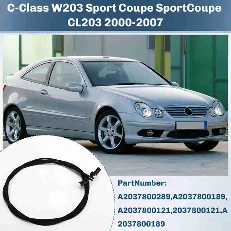 Автомобильный люк на крыше, солнцезащитный козырек, тросы для рулонных жалюзи A 2037800289 Для Mercedes Benz C W203 Coupe