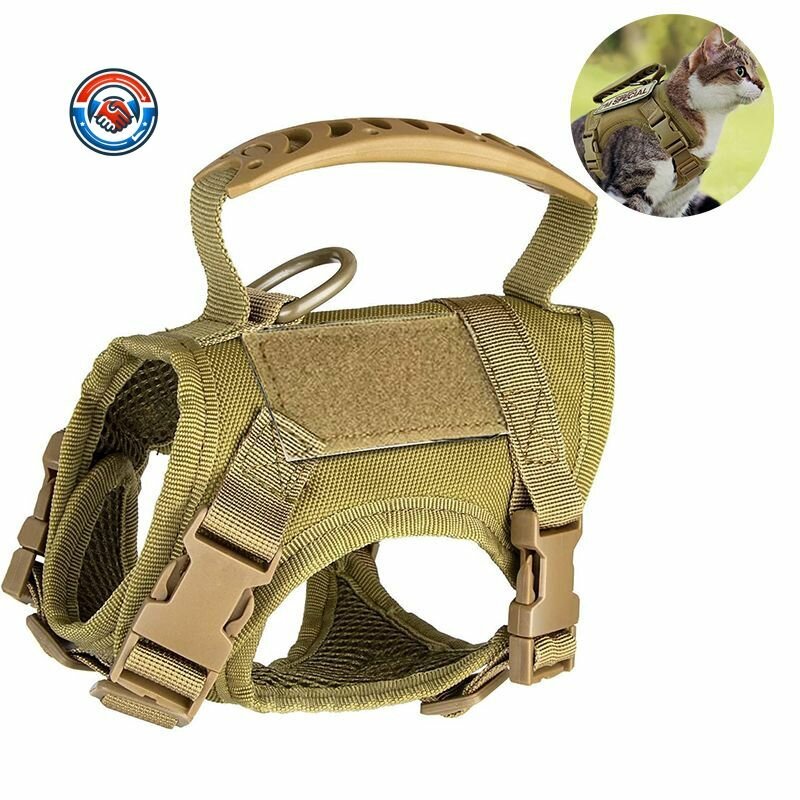 Анатомическая тактическая шлейка для кошек и собак — регулируемая грудная и спинная зона для комфортных прогулок