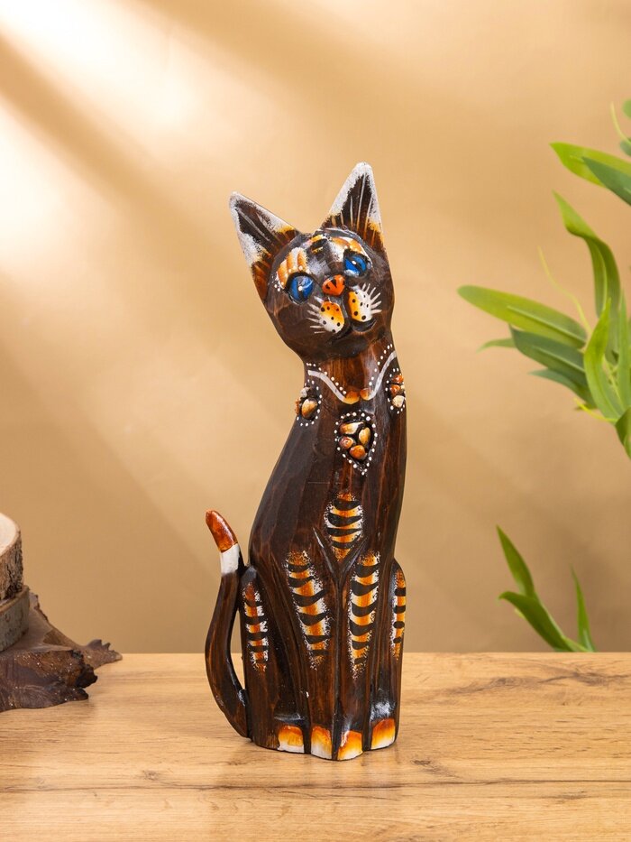Сувенир «Кошка с голубыми глазами», 30 см, дерево