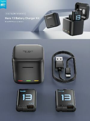 Комплект 2 аккумулятора + зарядное Gopro Hero 13 Battery Charger Kit