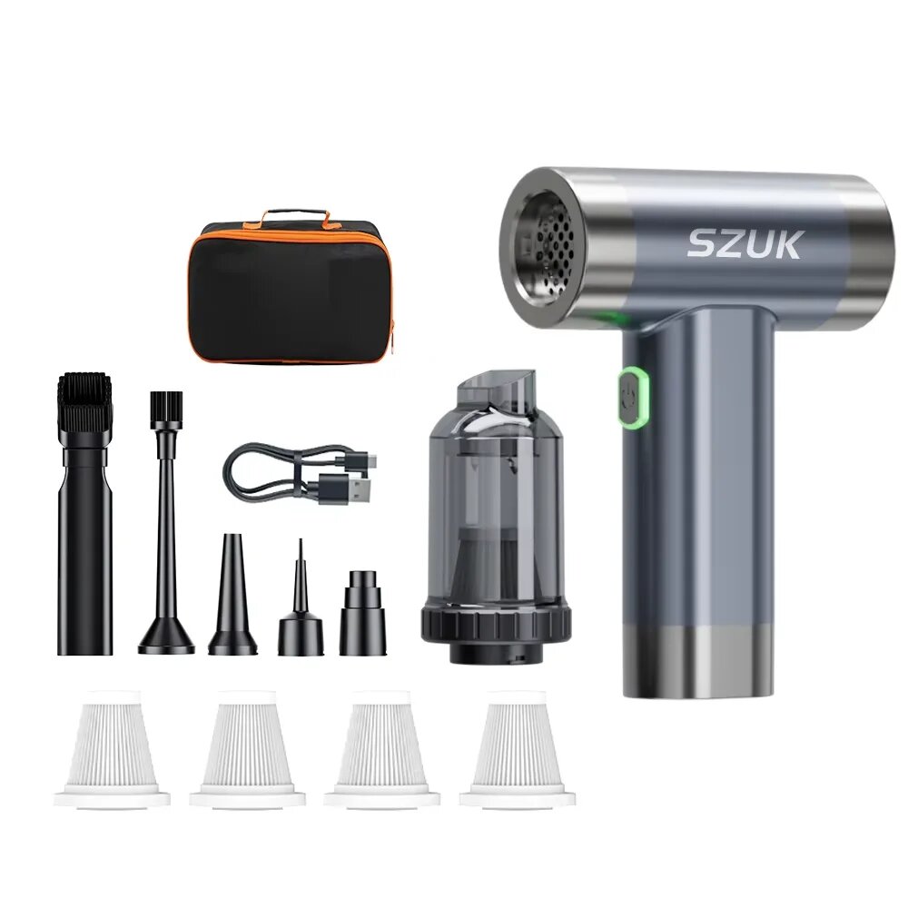 Турбовентилятор 150000 об/мин ручной воздуходувка мини турбореактивный вентилятор бесщеточный двигатель портативный воздуходувка мощный автомобильный пылесос воздуходувка ручной пылесос Турбовоздуходувка Портативный, Pro Grey 4hapa bag