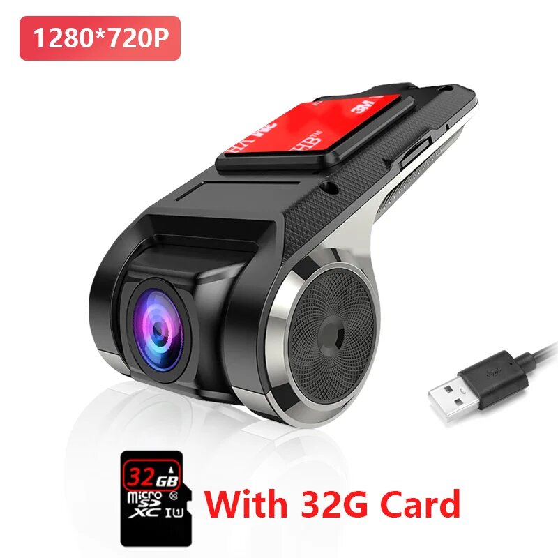 Srnubi для автомобиля DVD Android плеер навигация Full HD автомобильный видеорегистратор USB ADAS видеорегистратор головное устройство авто аудио голосовая сигнализация LDWS G-Shock, (720P)With 32G Card