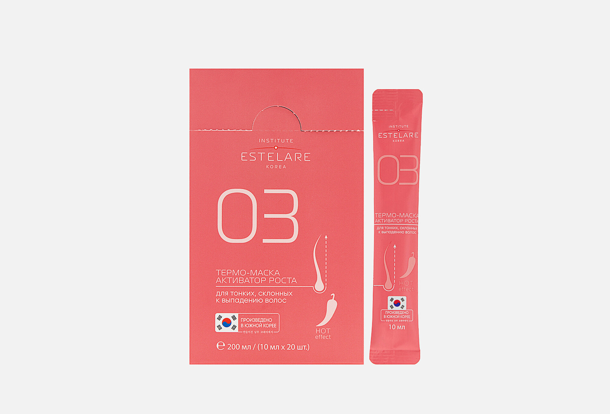 Восстанавливающая маска активатор роста для склонных к выпадению волос INSTITUTE ESTELARE Restoring с красным перцем 10 мл