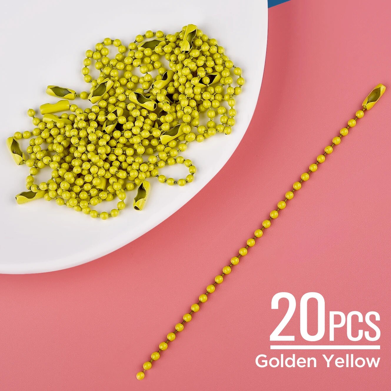 Цепочки из бисера металлические 20 шт. 16