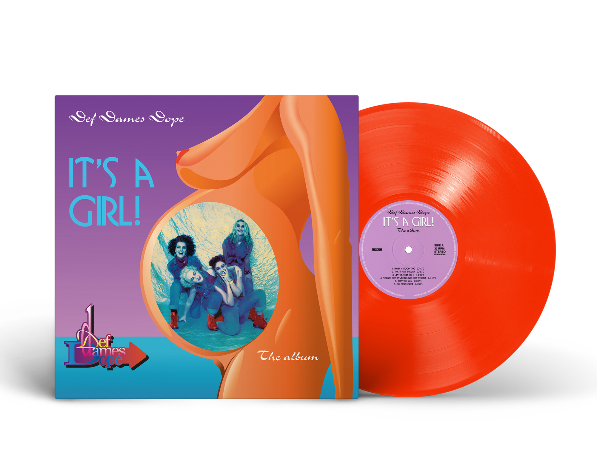 Виниловая пластинка: Def Dames Dope - "It's A Girl! The Album" (1993/2025) Limited Orange Vinyl