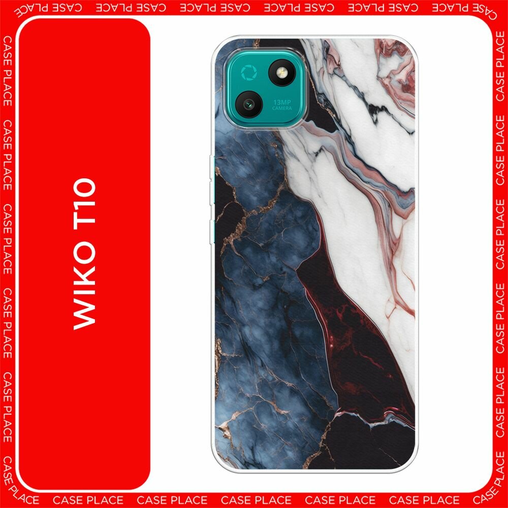 Силиконовый чехол на Wiko T10 / Вико Т10 с принтом "Благородный мрамор"