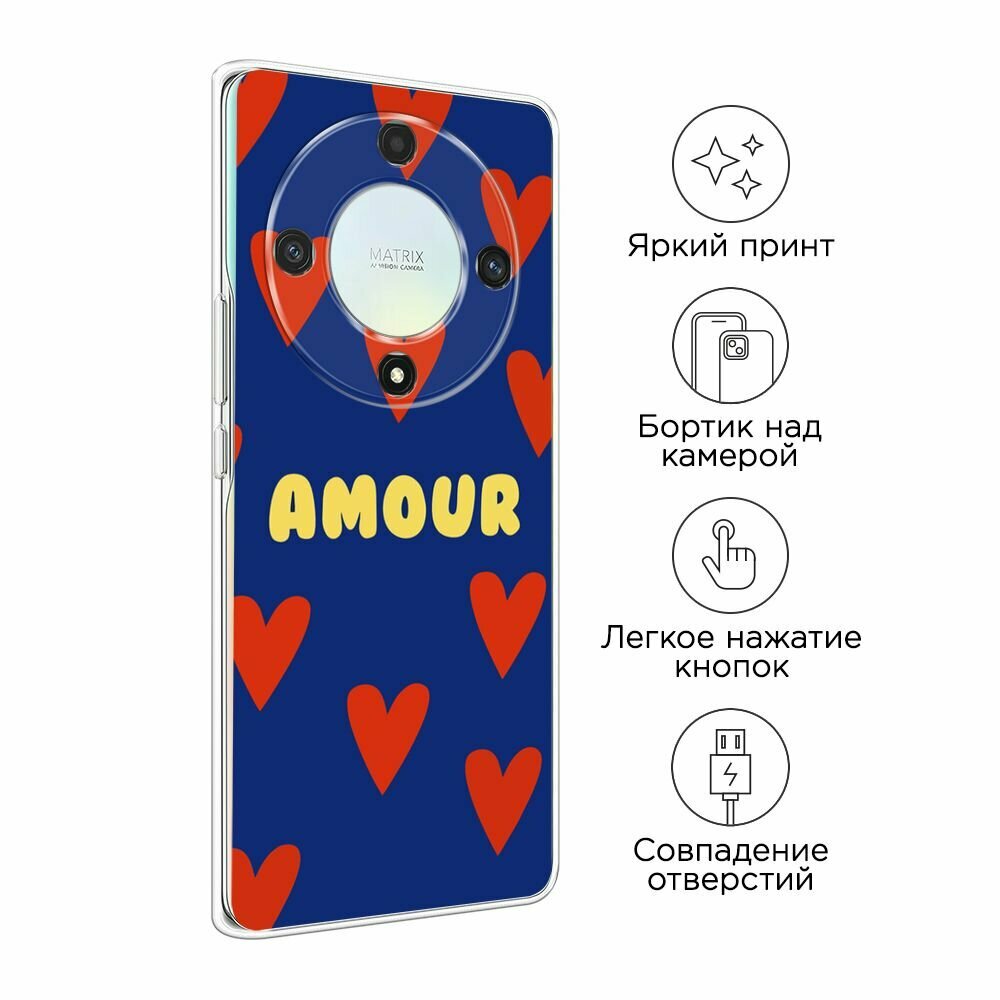 Чехол на Honor X9A / Хонор X9A с принтом "Amour art - 14 февраля" — фото 1
