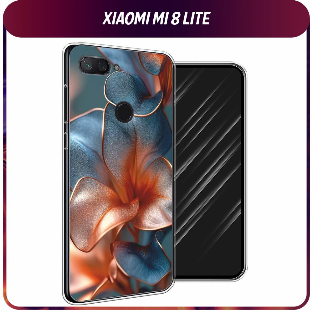 Чехол на Xiaomi Mi 8 Lite (Youth Edition) / Сяоми Ми 8 Лайт (Юс Эдишн) с принтом "Жемчужные цветы"