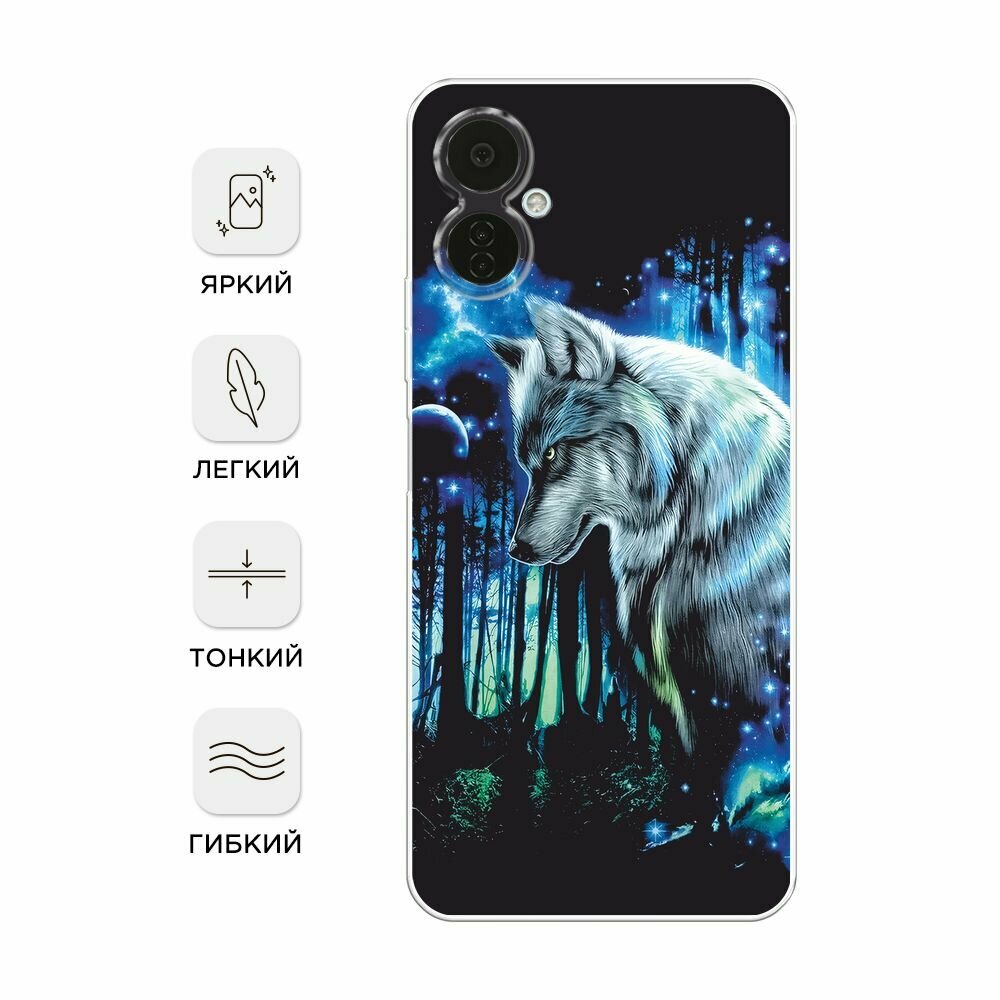 Чехол на Tecno Camon 19 Neo / Техно Камон 19 Нео с принтом "Сказочный волк" — фото 1
