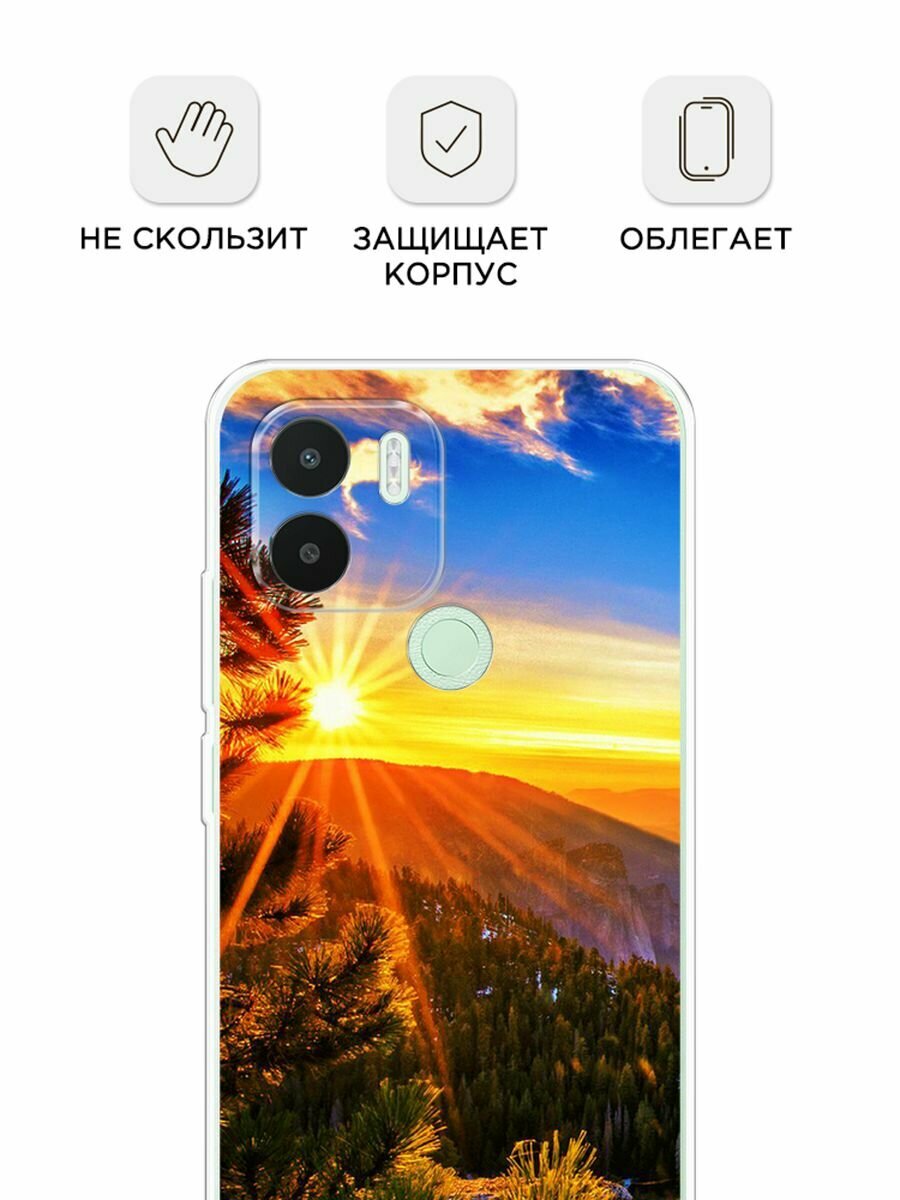 Чехол на Xiaomi Redmi A1+/Redmi A2+/Poco C51/C50 / Редми A1+ с принтом Восход 4 — фото 1