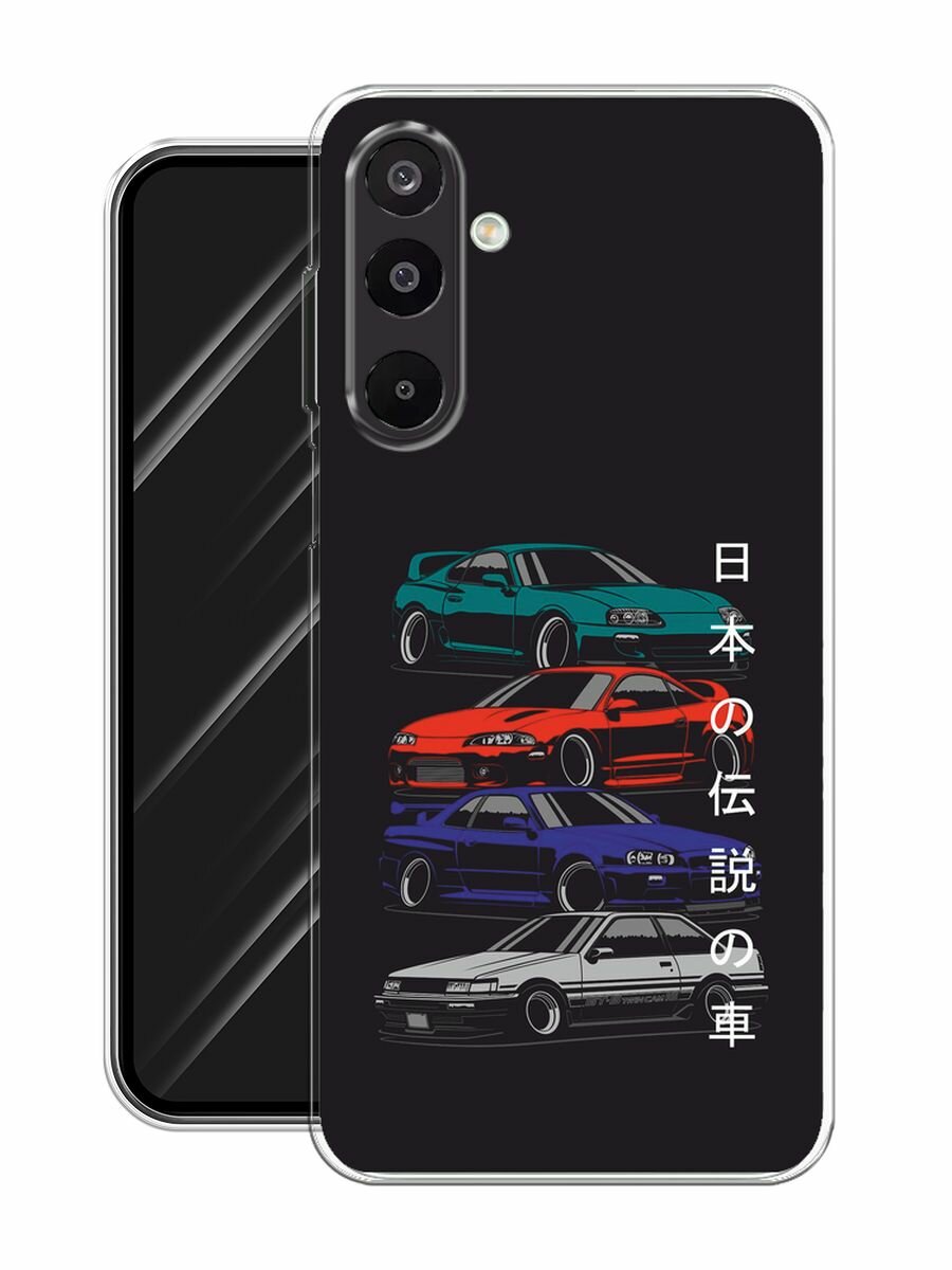Чехол на Samsung Galaxy M16 / Самсунг Галакси М16 с принтом "JDM Legend cars" — фото 1