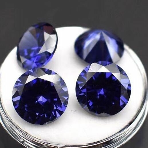 85 карат круглый синий D муассанит свободный камень 16 мм Восемь сердец и восемь стрел, бельгийская огранка.