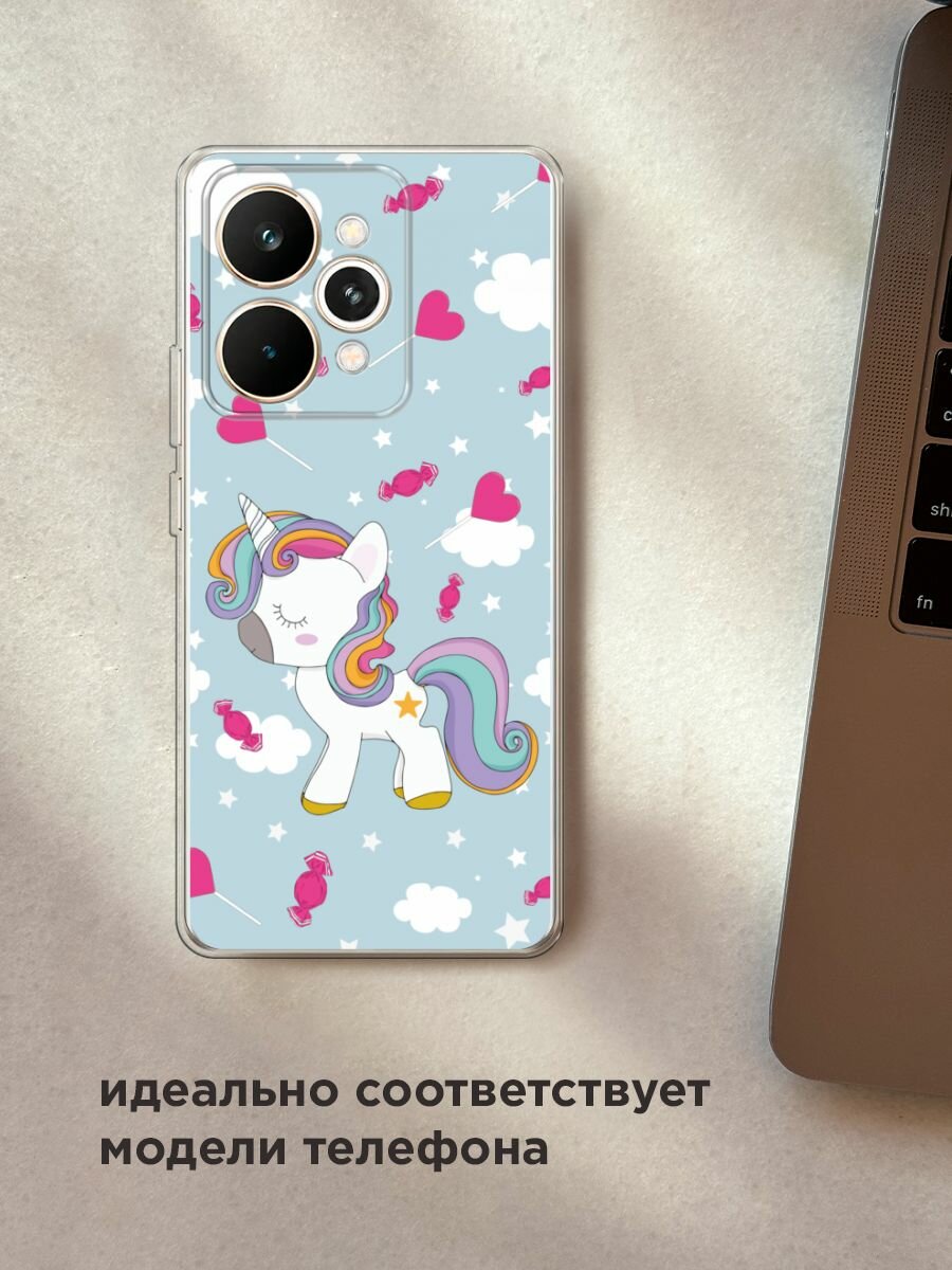 Чехол на Realme 15 Pro / Реалми 15 Про с принтом "Сладкий единорожек" — фото 1