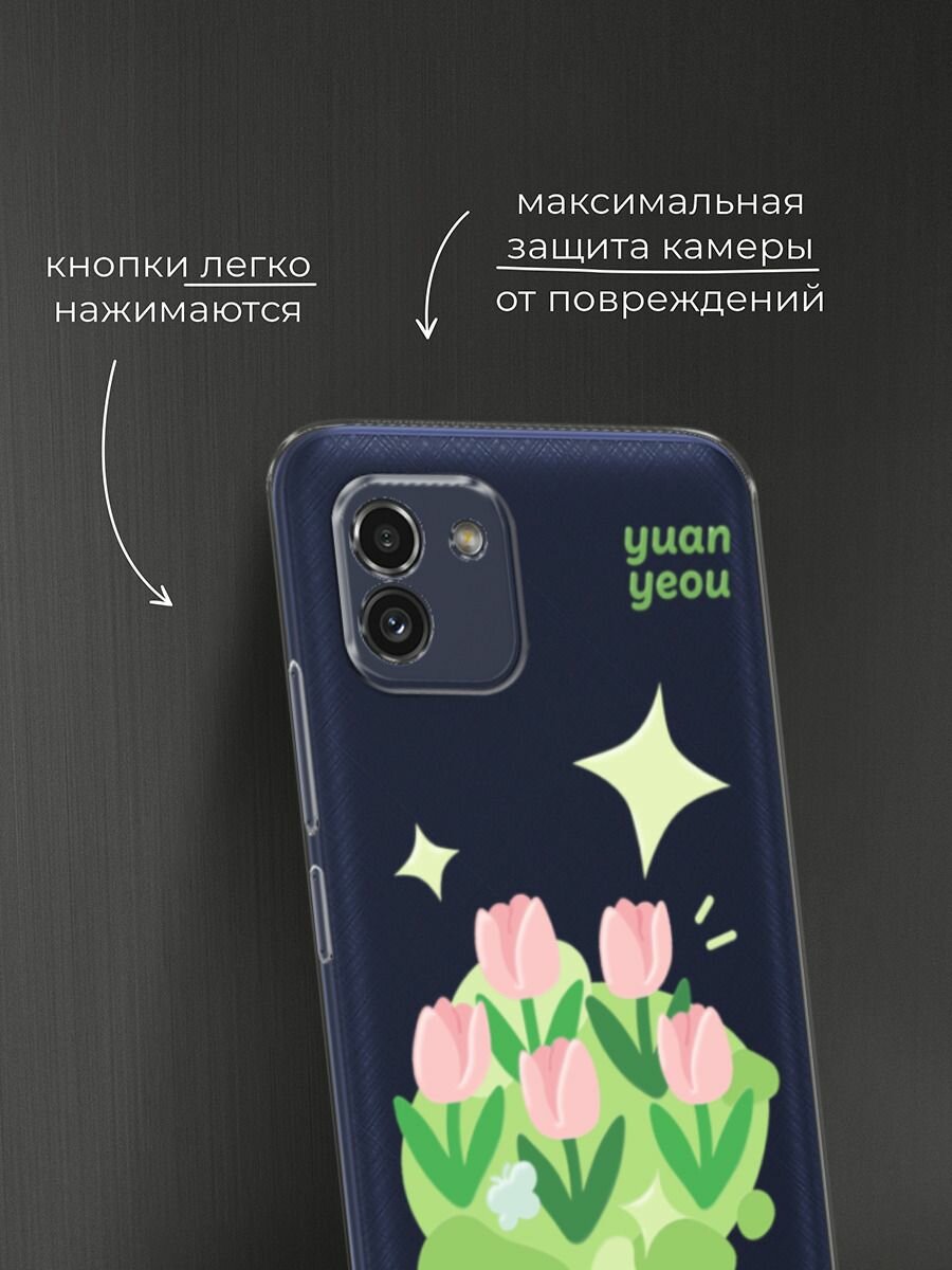Чехол на Samsung Galaxy A03 / Самсунг Галакси А03 с принтом "Protect nature" — фото 1