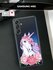 Чехол на Samsung Galaxy M55 / Самсунг M55 с принтом "Единорог с пионами", прозра...