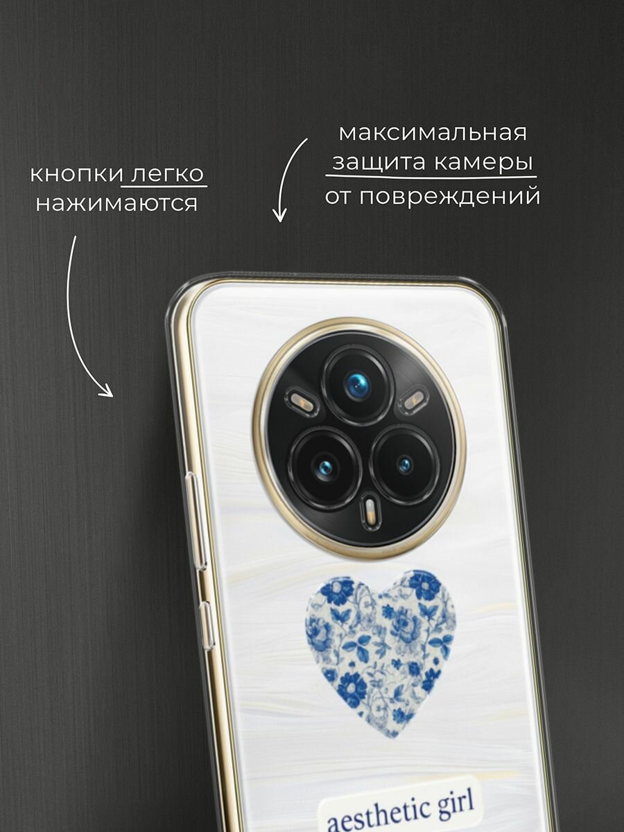 Чехол на Realme 14 Pro+ / Реалми 14 Про+ с принтом "Aesthetic girl" — фото 1