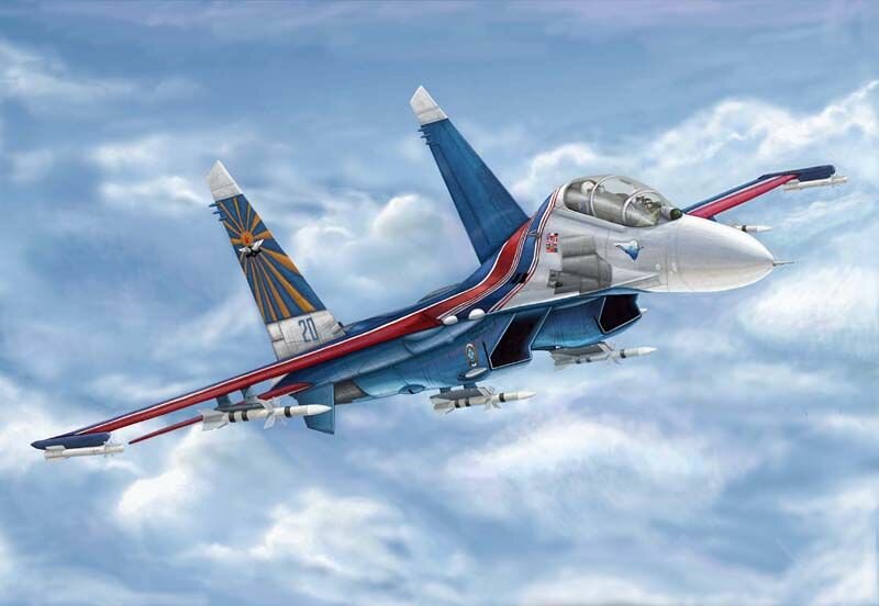 Trumpeter 1/144 03916 Российский Су-27УБ Flanker-C Самолеты