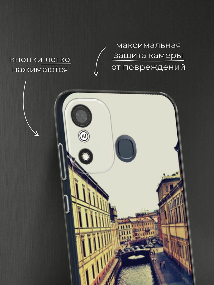 Силиконовый чехол на Itel A27 / Ител А27 с принтом "Санкт-Петербург" — фото 1