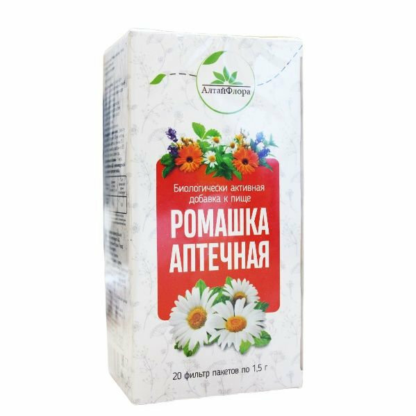 Чайный напиток АлтайФлора ромашка аптечная, 20 фильтр-пакетов