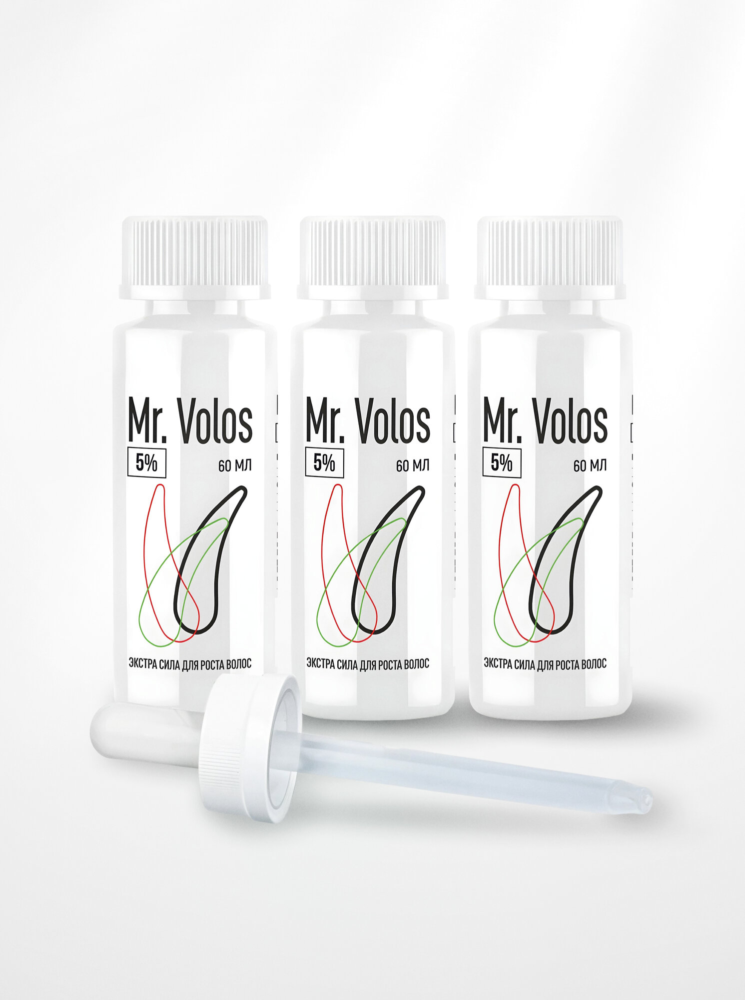 Лосьон для роста волос и бороды Mr. Volos 5% 3 флакона