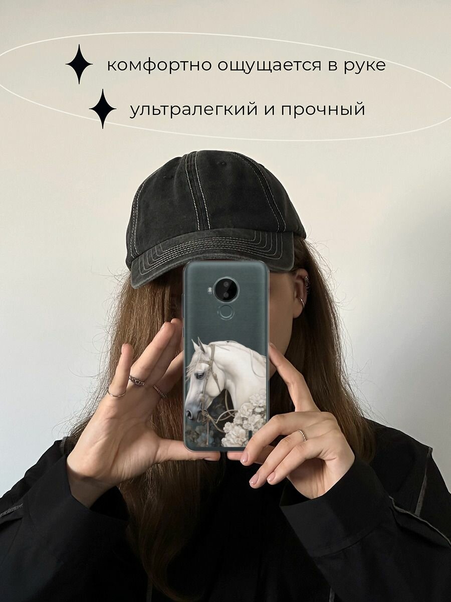 Чехол на Nokia C30 / Нокия C30 с принтом "Благородный конь 3" — фото 1