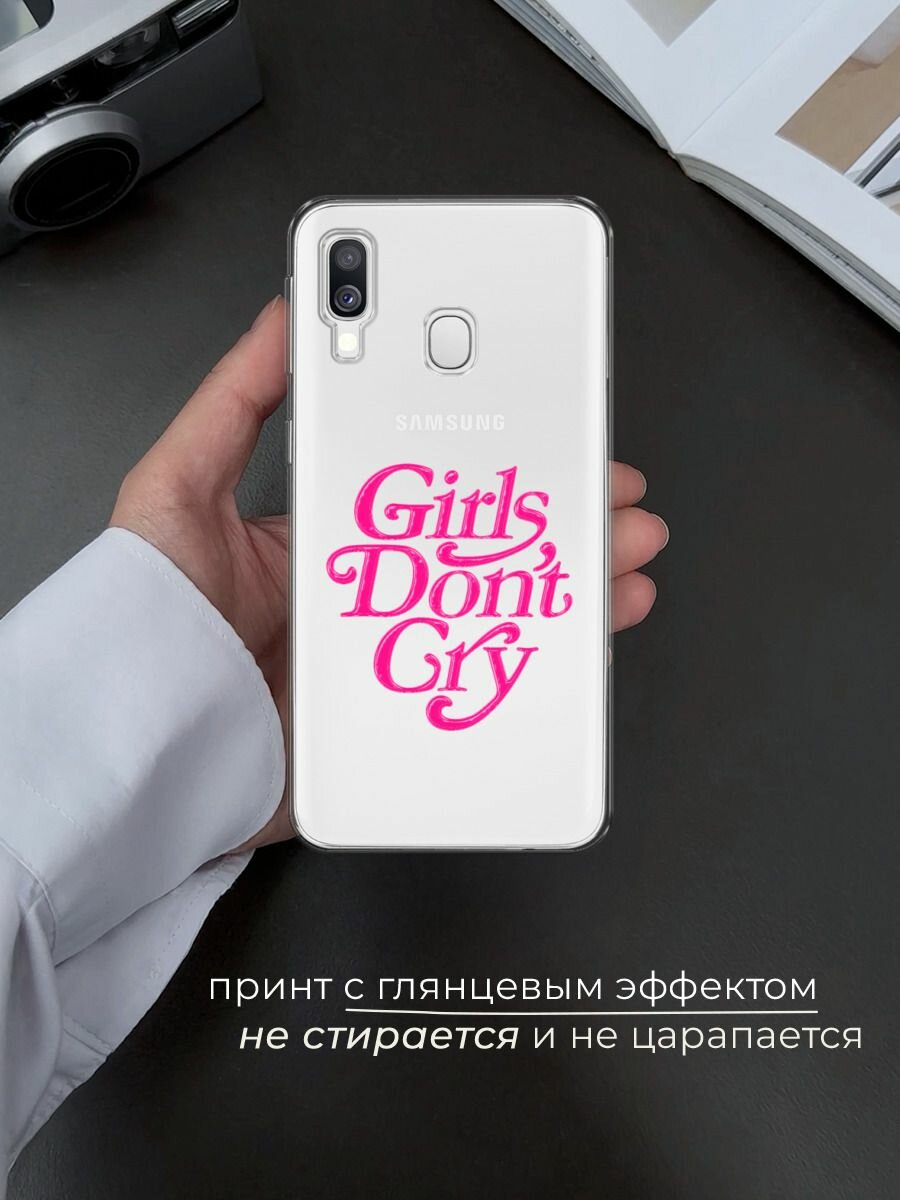 Чехол на Samsung Galaxy A40 / Самсунг Галакси А40 с принтом "Девочка не плачь" — фото 1