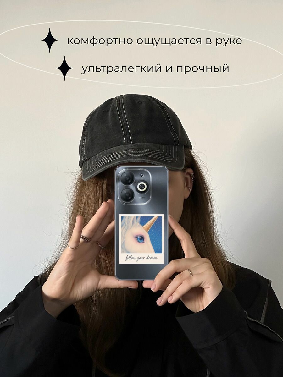 Чехол на Infinix Smart 8/8 HD/HOT 40i / Инфиникс Смарт 8/8 HD/HOT 40i с принтом "Глаз единорога" — фото 1