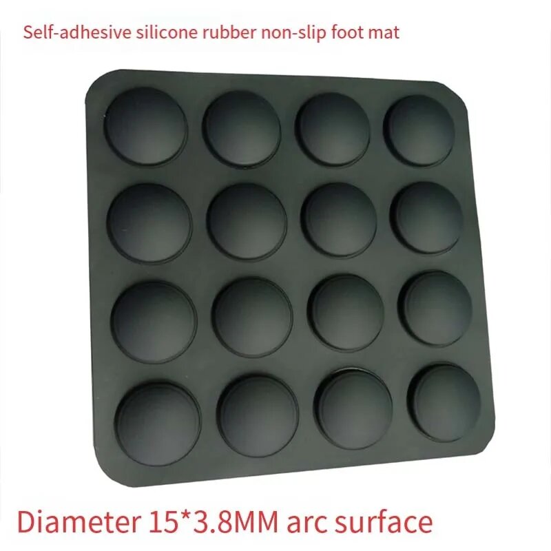 Черные круглые силиконовые резиновые самоклеящиеся мебельные накладки диаметром 4,5-179,5 мм, прокладки для ножек шкафа для дома и офиса 18.5x18x3mm