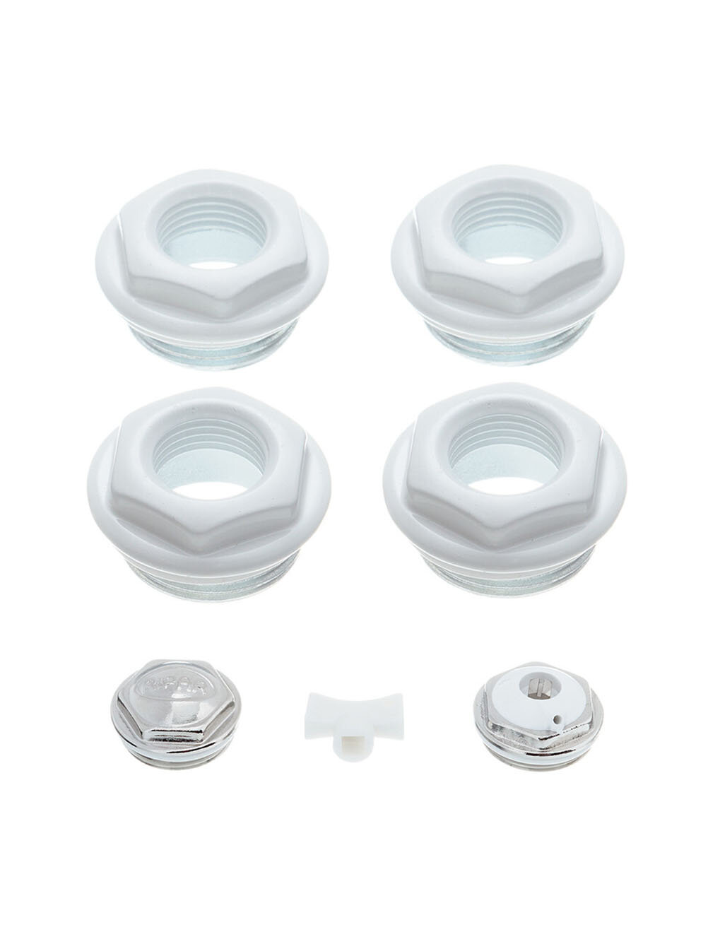 Набор присоединительный универсальный 1 НР х 1/2 ВР для радиатора белый