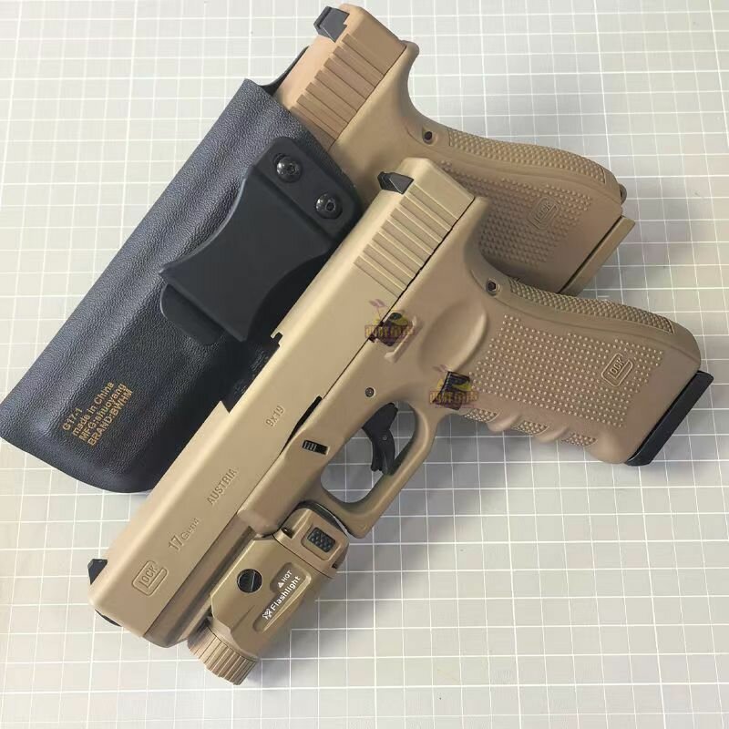 Электронная пневматическая игрушка Glock G17 (7.2-8мм шарики) 3 цвета, тактический набор с ИК-фонарём