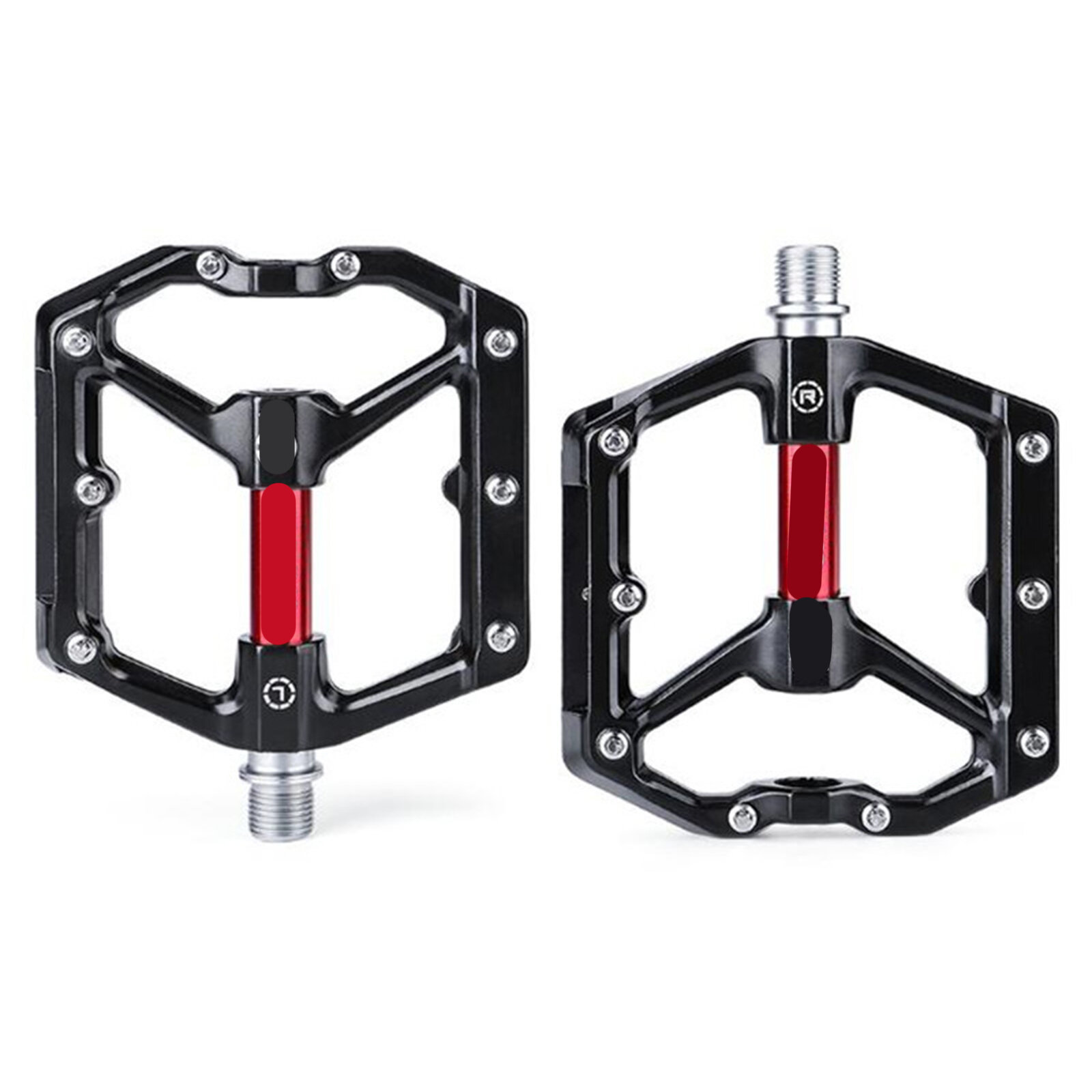 1 пара педалей, устойчивая поддержка, удобная, прочная, простая в установке, широкая плоская педаль для велосипеда, красная