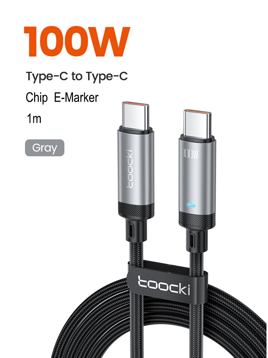 Кабель Toocki 100W Type-C-Type-C