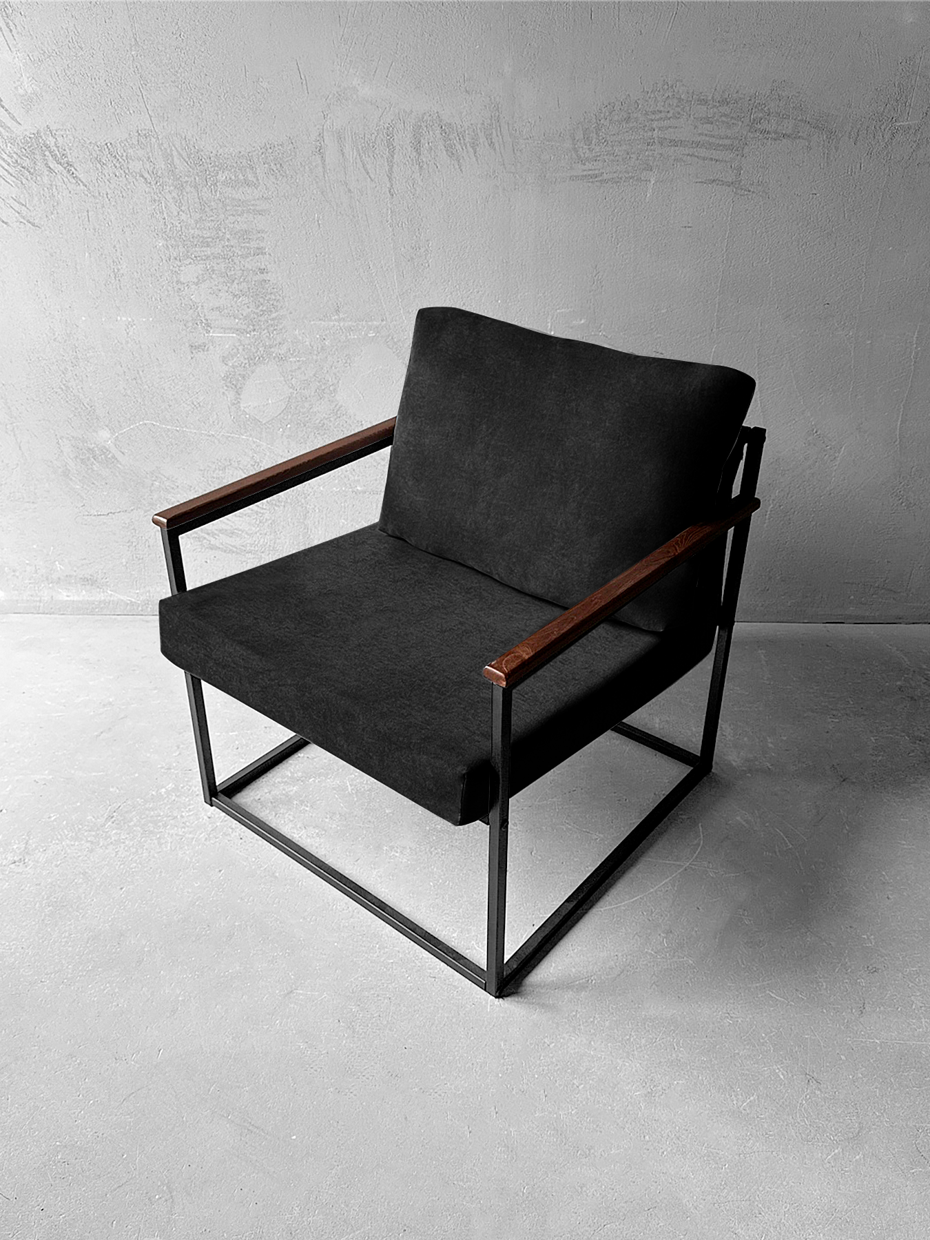 Кресло для отдыха Регуляр велюр черный