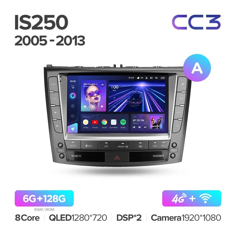 TEYES Тиайс CC3 Штатная магнитола For Лексус ИС 250 XE20 For Lexus IS250 XE20 2005 IS250 CC3 128G-A