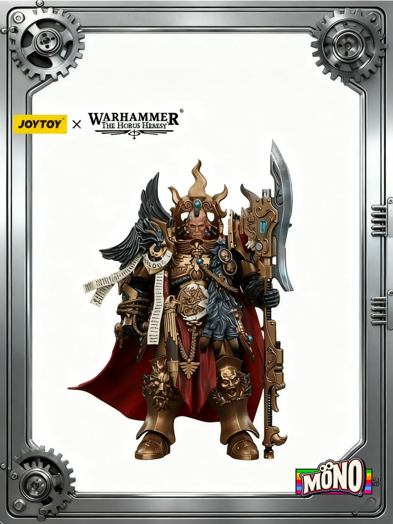 Модель JOYTOY Constantin Valdor Warhammer 40k, ПВХ, коричнево-красная