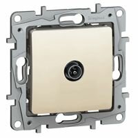 Розетка TV проходная, 15дБ, Слоновая кость Legrand Etika 672363