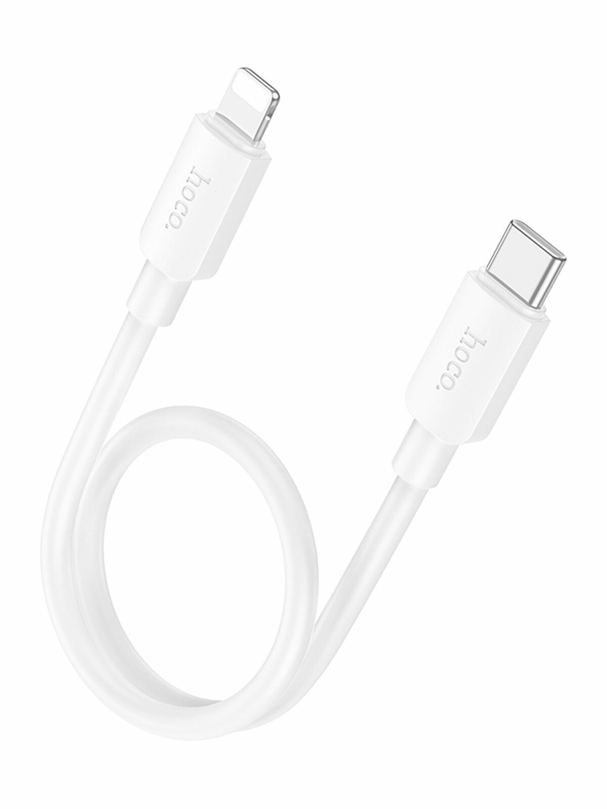 Кабель Hoco X96 для iPhone, USB-C-Lightning, быстрая зарядка Power Delivery 27W, длиной 0.25м, белый