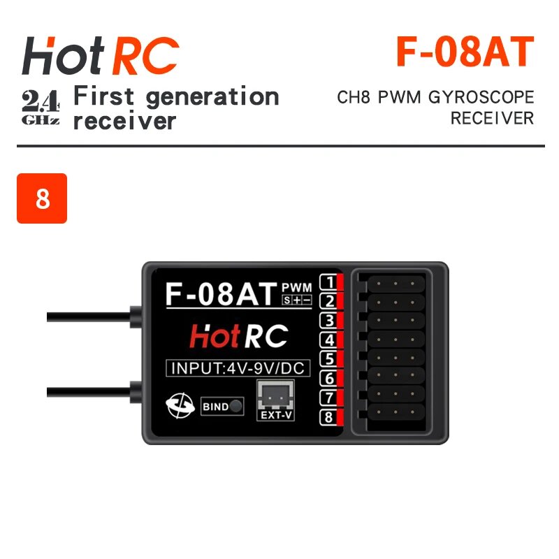 Приемник Hotrc 2,4G 6/8/10CH F-08AT