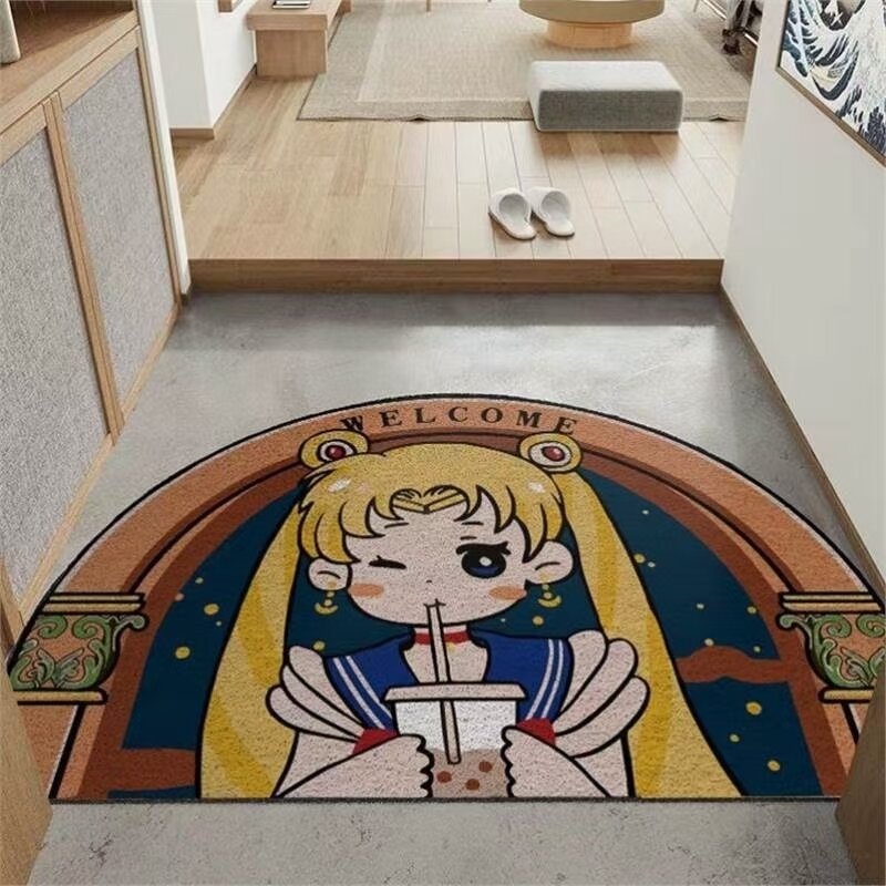 Pretty soldier sailor moon Полукруглый коврик для пола, художественная индивидуальность и креативный коврик для пола, 40х80см