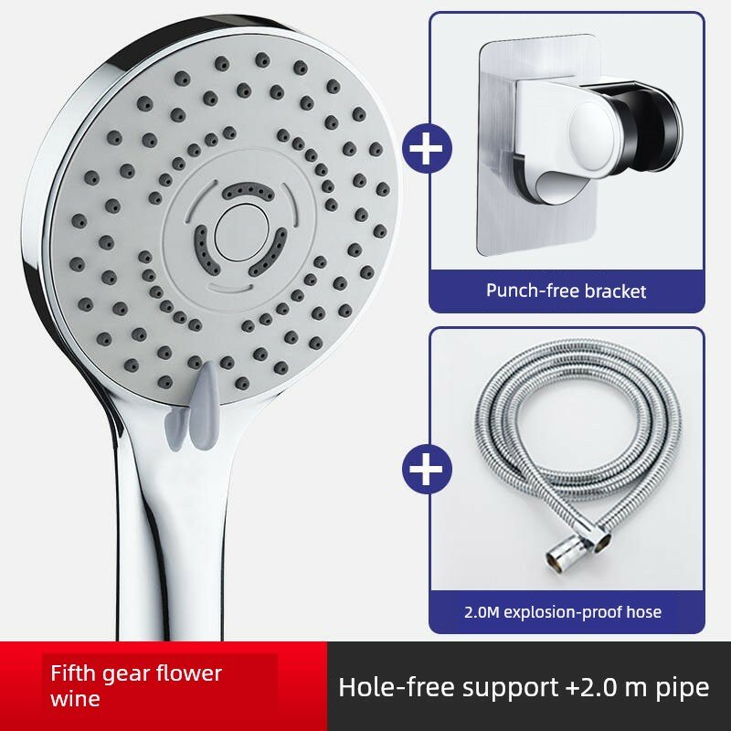 Мощная душевая лейка высокого давления для дома, набор для душа с функцией тропического ливня. лунное серебро