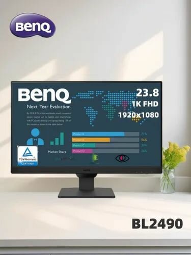 BenQ 23.8" Монитор, черный, черный матовый