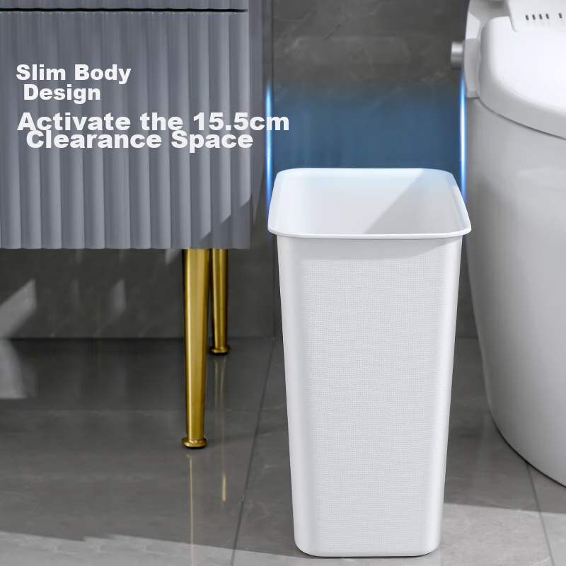 Meiliya Trash Can without Lid, Large 8L Capacity, for Kitchen, Bathroom, Office, Living Room, Narrow Gap, Wet And Dry Separation, Popular Garbage Bin