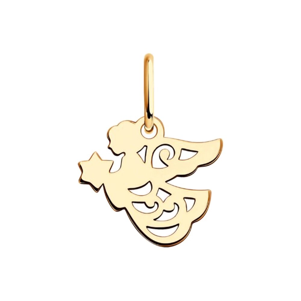 Подвеска, красное золото, 585 проба