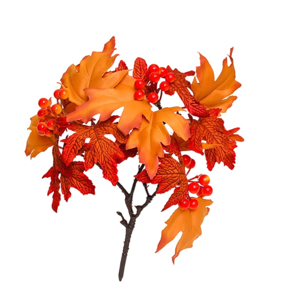 Фестиваль Урожая Стекающийся Кленовый Лист Сосновая Шишка Ягода Осеннее Украшение Аксессуары Для Зеленых Растений-Кофейный Цвет